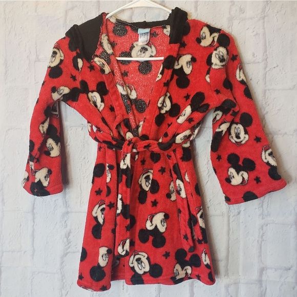 Disney | Pajamas | Disneymickey Mouse Plush Bath Robe | Poshmark